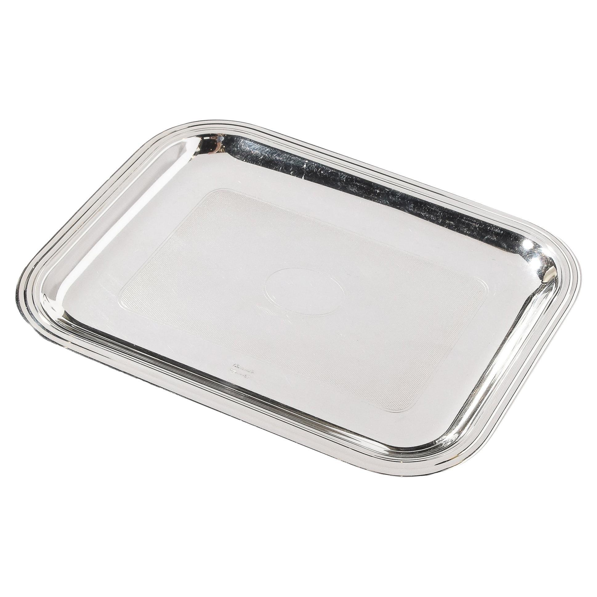 Christofle Silver-Plated Art Deco Style Tray France, Circa 2000 For ...