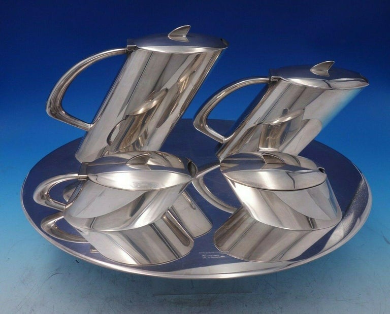 Christoph Widmann German Silverplate Tea Set 5pc Handmade Modern ...