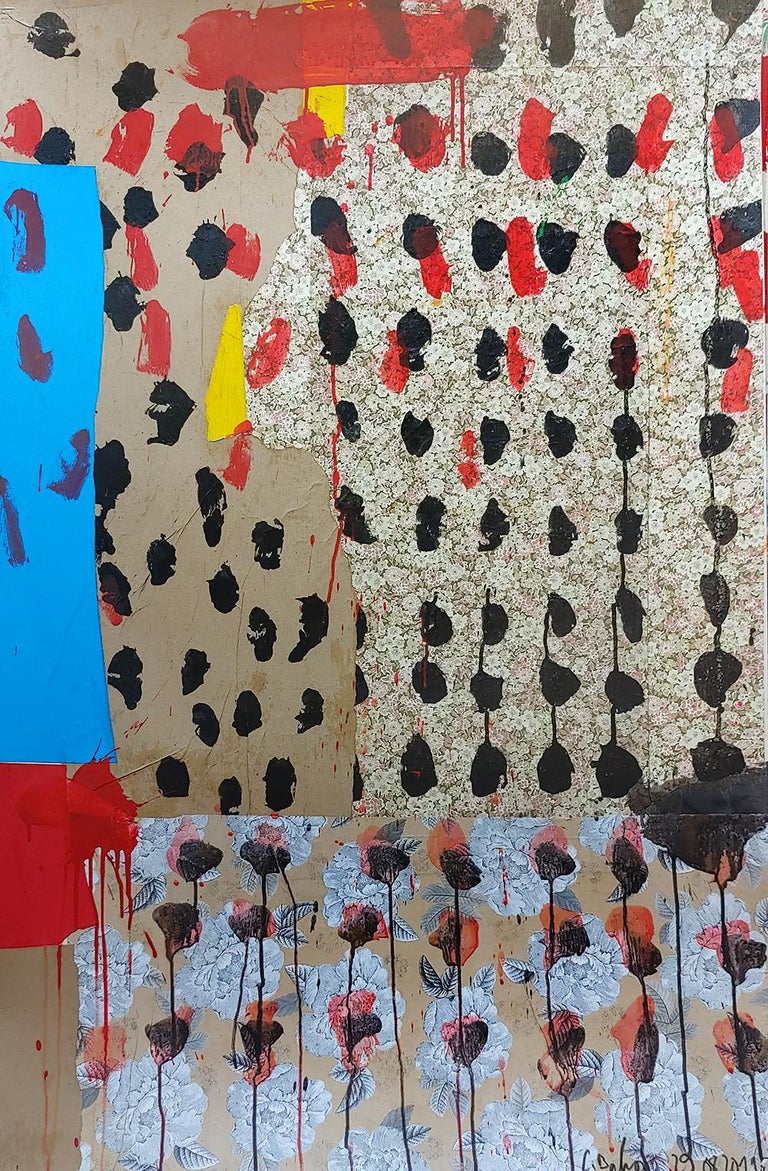 Christophe - "Afternoon in Paris" Acrylic, fabric, and collage 53x37 ...
