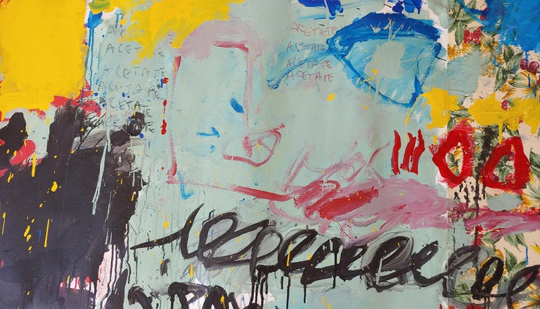 Christophe - "Summer Holiday" acrylic on canvas with fabric 46x56" For ...
