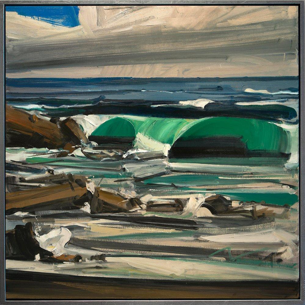 Christopher Benson - Shorebreak - Oil on Linen Contemporary Landscape ...