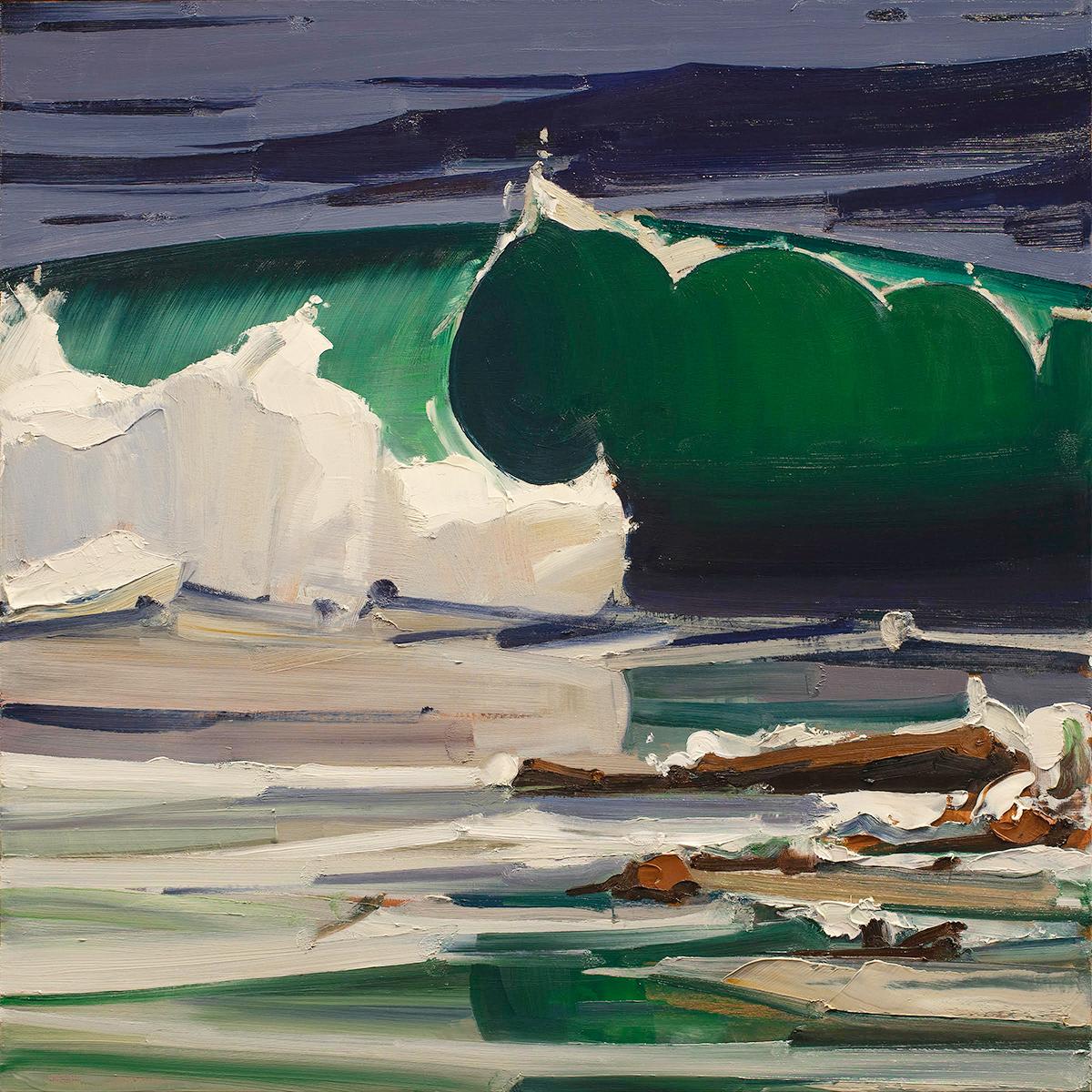 Christopher Benson - Taoist Wave - Oil on Panel Contemporary Landscape ...