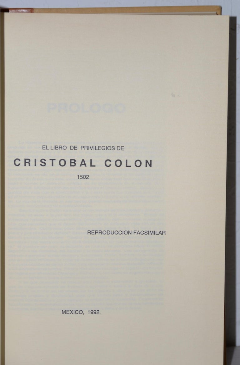 Christopher Columbus Fascimile of His Own Book of Privileges 1502 ...