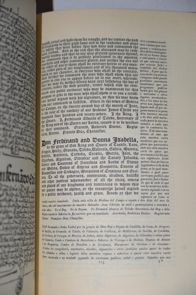 Christopher Columbus Fascimile of His Own Book of Privileges 1502 ...