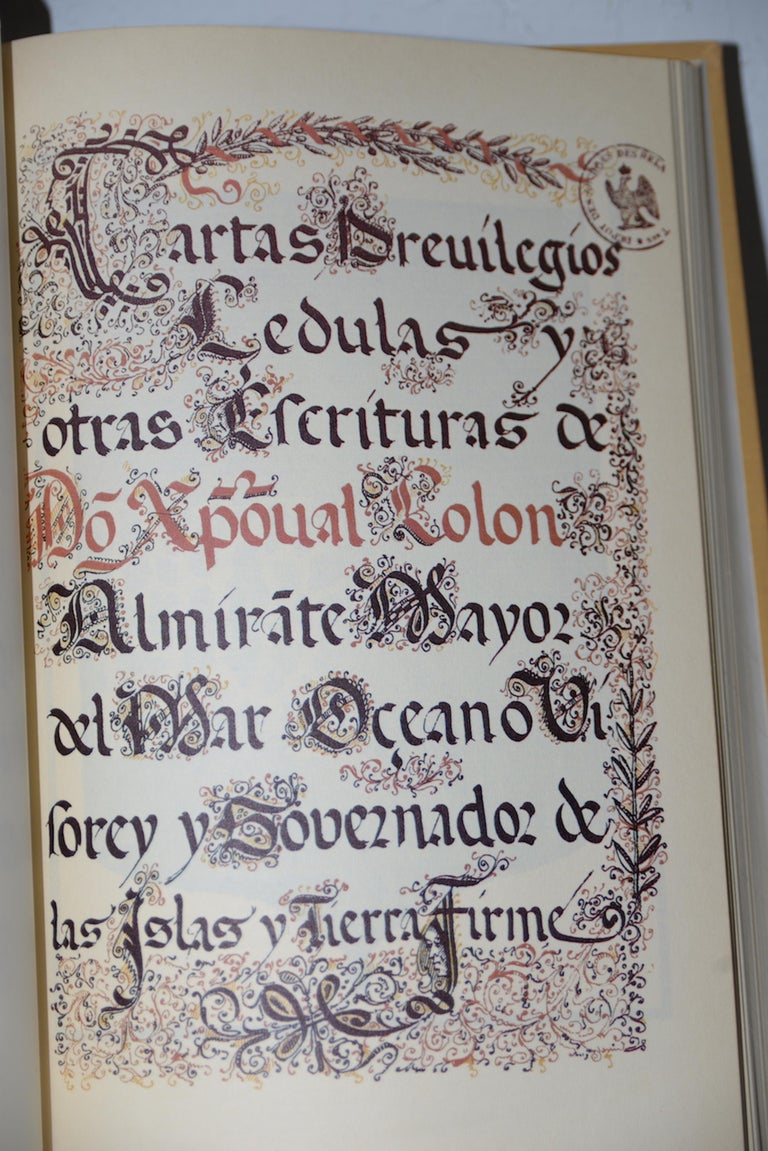 Christopher Columbus Fascimile of His Own Book of Privileges 1502 ...