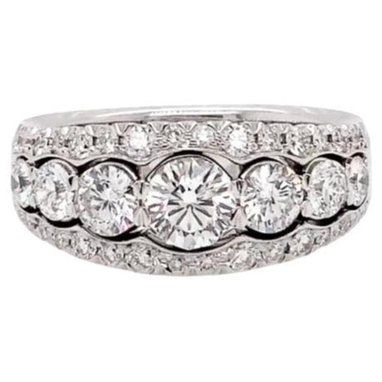 Christopher Designs Crisscut 7 Round Diamonds 1.15ctw Wedding Band 18K ...