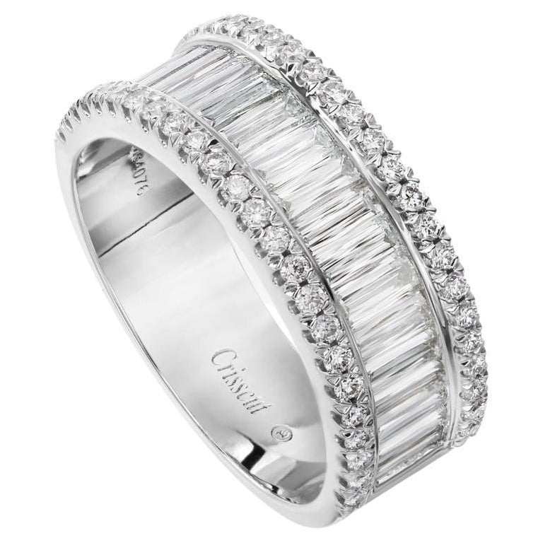 Christopher Designs Crisscut Baguette Diamond Band For Sale at 1stDibs