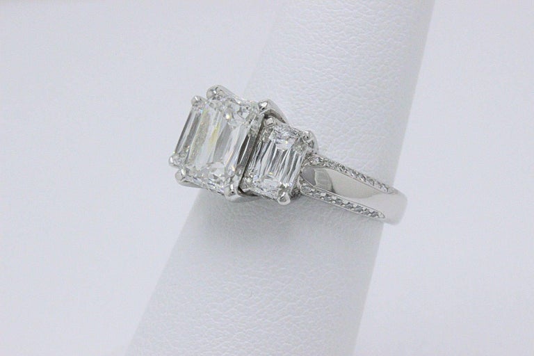 Christopher Designs Crisscut Emerald Diamonds Engagement Ring 4.01 TCW ...