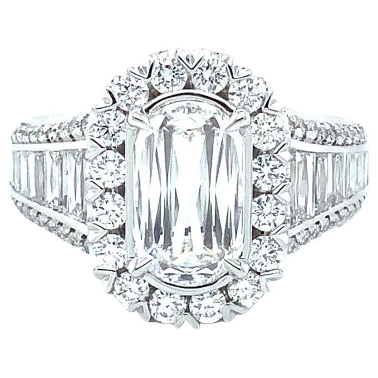 Christopher Designs Crisscut Engagement Ring with 3.10 cts Set in ...