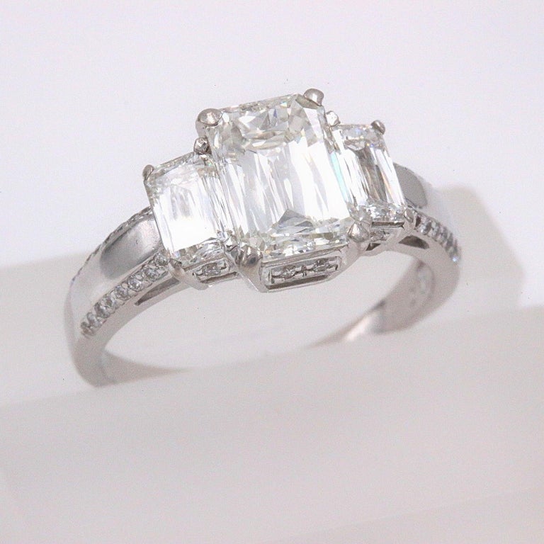 Christopher Designs Crisscut Three-Stone Diamond Engagement Ring 3.25 ...