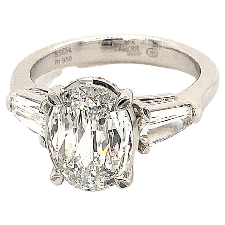 Christopher Designs L'Amour Crisscut 2.01 ct Oval Classic Three Stone ...