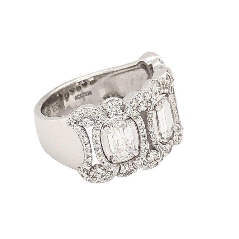 Christopher Designs L'Amour Crisscut 3 Diamond Band 1.73 ctw 18 kt ...