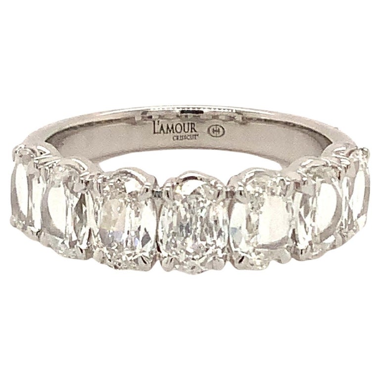 Christopher Designs L'Amour Crisscut 7 Diamond Band 18K White Gold For ...