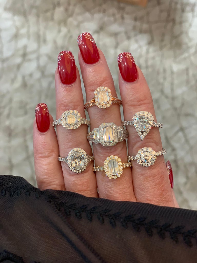 Christopher Designs L'amour Crisscut Oval Diamond 1.07 Cts Halo Style ...