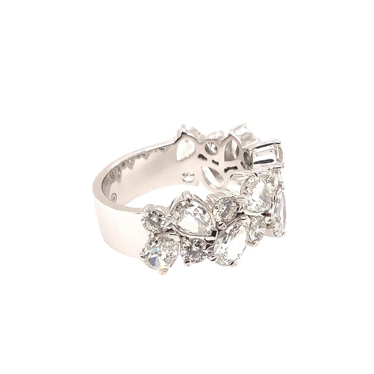 Christopher Designs L'amour Crisscut Pear Shape and Round Diamond Ring ...