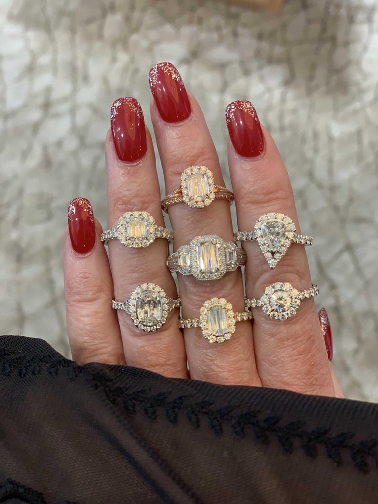 Christopher Designs L'Amour Crisscut Pear Shape Diamond GIA Engagement ...