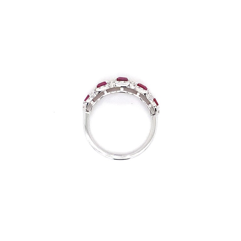 Christopher Designs Vivid Red Burmese Ruby Ring with Diamond Halo in ...