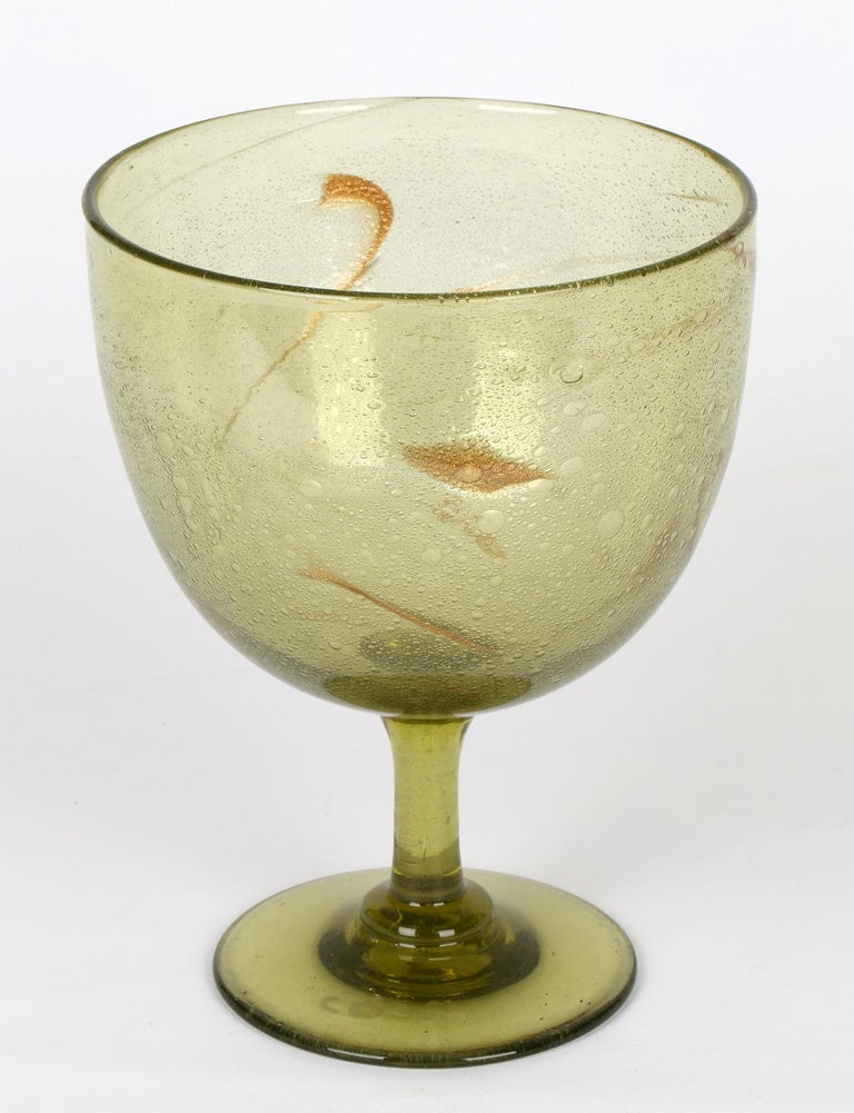 Christopher Dresser for James Coupar Clutha Glass Footed Goblet Shaped ...