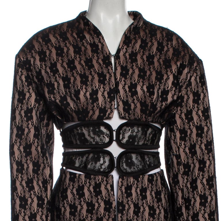 Christopher Kane Lace Bonded Satin Evening Jacket (Small US4) For Sale ...
