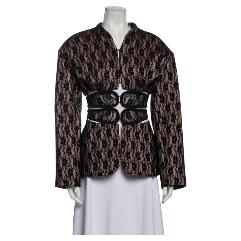 Christopher Kane Lace Bonded Satin Evening Jacket (Small US4) For Sale ...