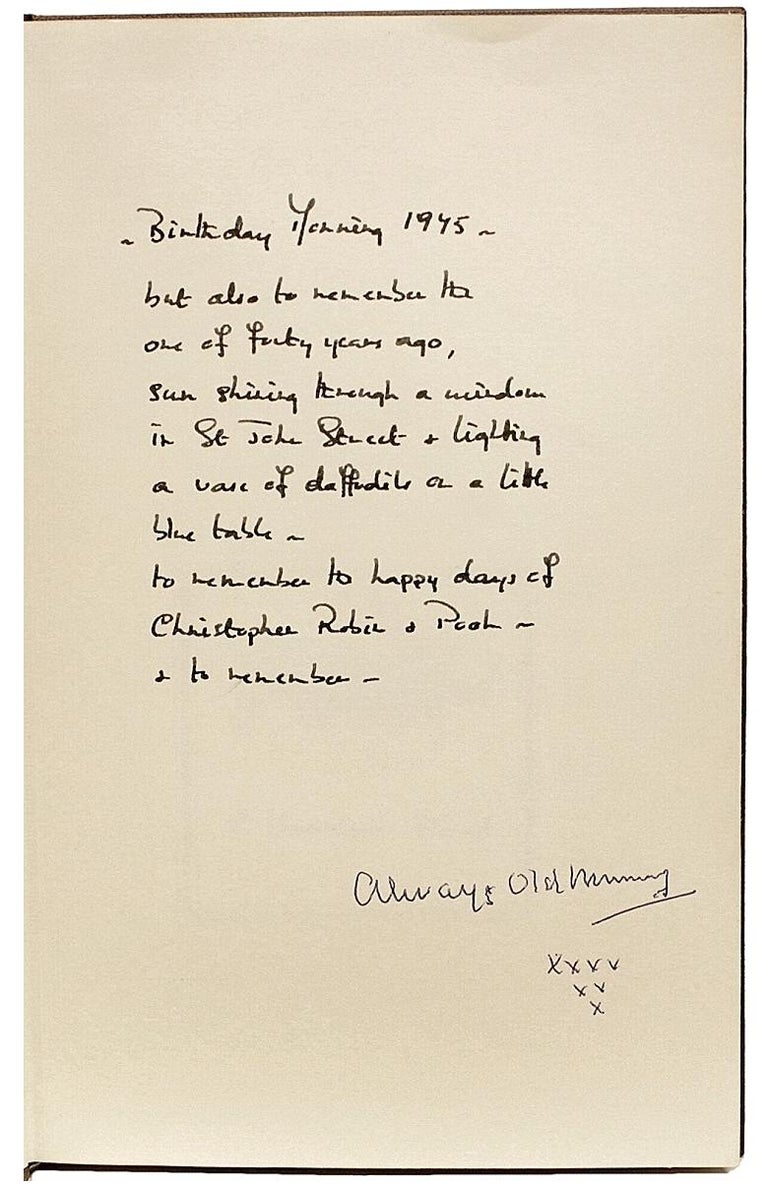 Christopher Milne. Enchanted Places, 1st Ed Inscribed by Milne and His ...