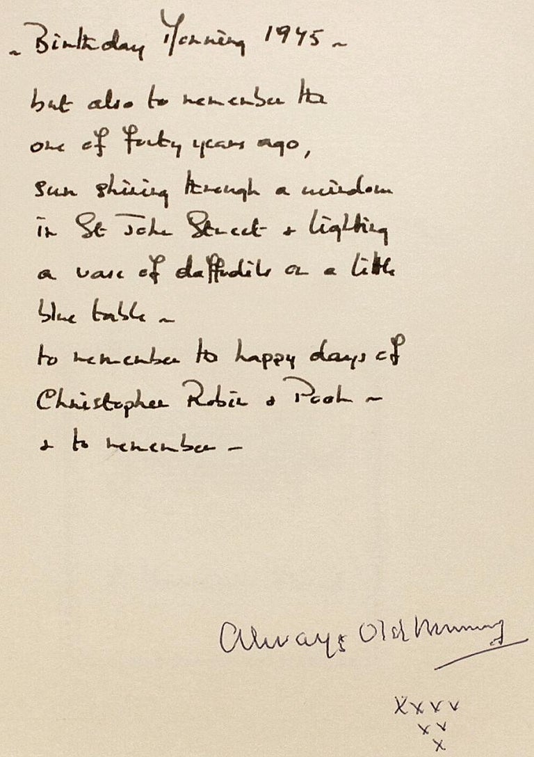 Christopher Milne. Enchanted Places, 1st Ed Inscribed by Milne and His ...
