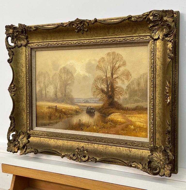 Christopher Osborne - Boat on the River in the English Countryside with ...