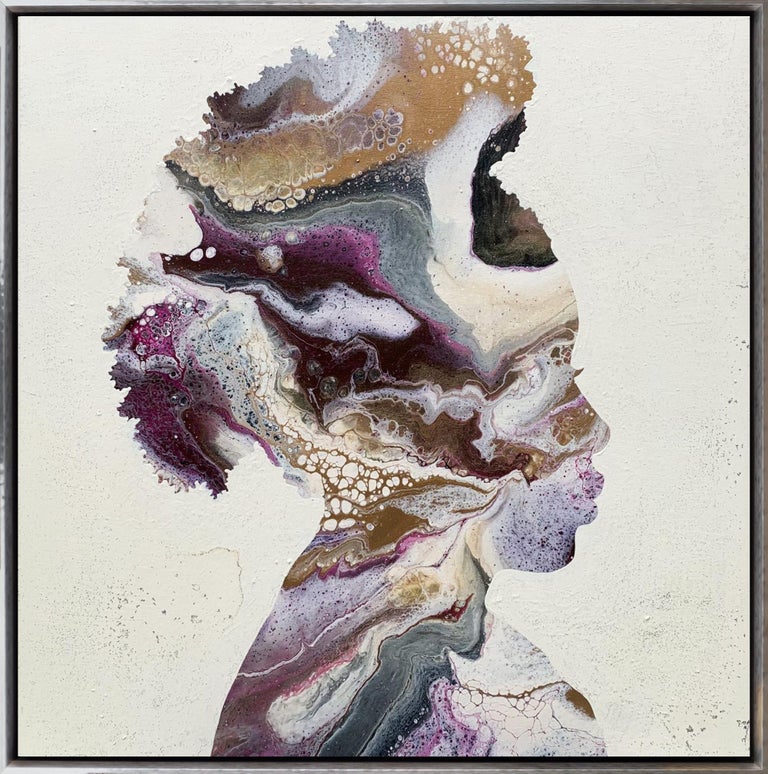 Christopher Peter - "Flowing Cameo II" Textured Profile Silhouette ...