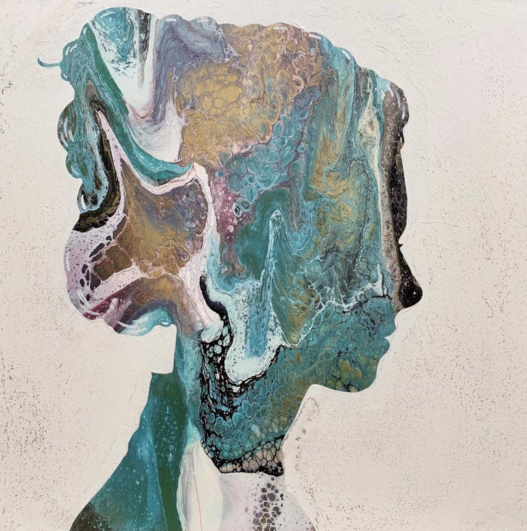 Christopher Peter - "Flowing Cameo V" Textured Profile Silhouette with ...