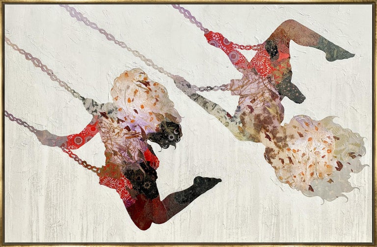 Christopher Peter - "Swing Silhouettes" Textured Figures Swinging with ...
