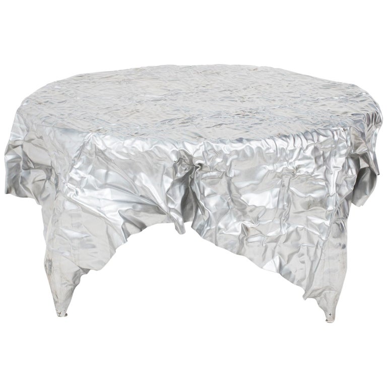 Christopher Prinz "Wrinkled Coffee Table" in Stainless Steel (Raw) For ...
