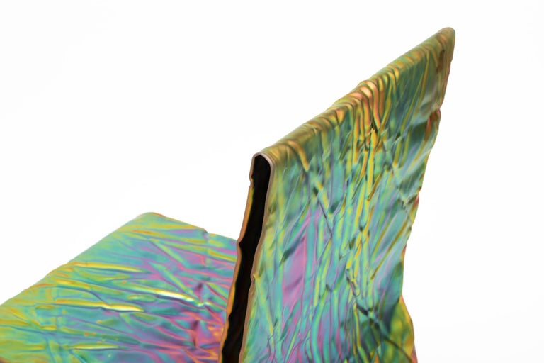 Christopher Prinz “Wrinkled Chair” in Rainbow Iridescent 'Raw' For Sale ...