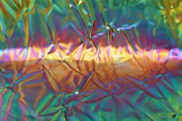 Christopher Prinz “Wrinkled Chair” in Rainbow Iridescent 'Raw' For Sale at 1stDibs