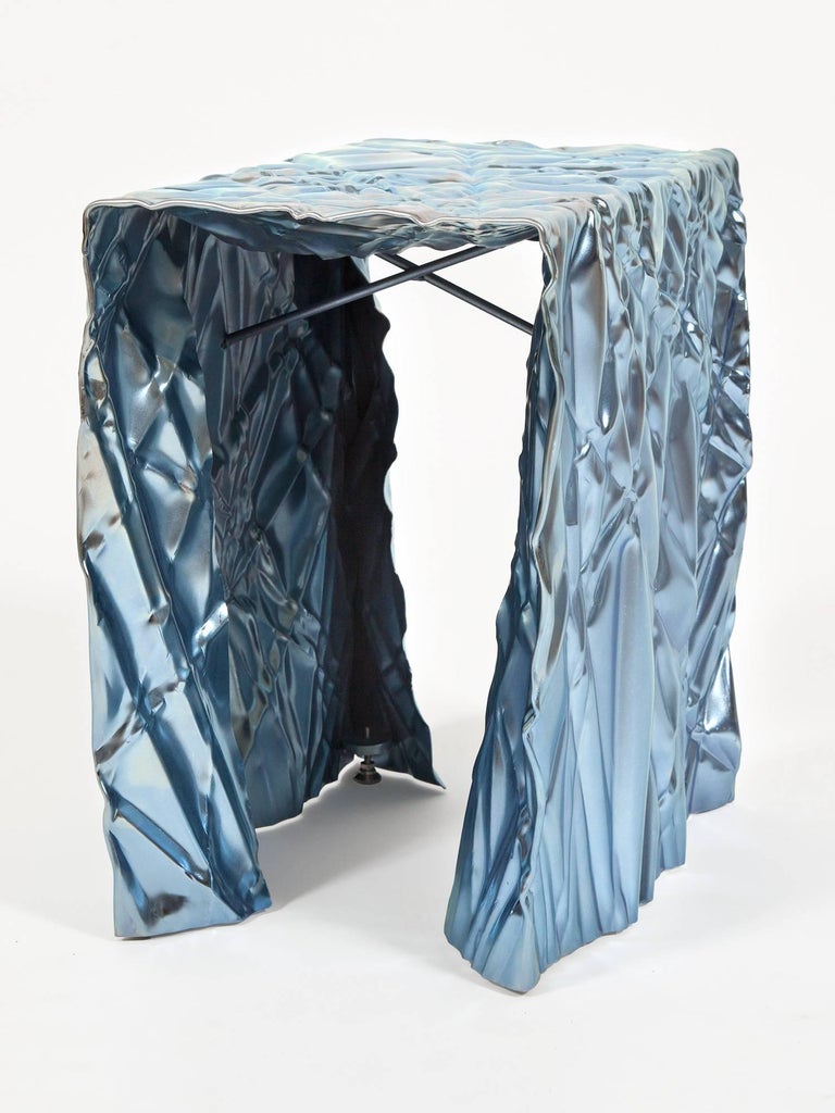 Christopher Prinz "Wrinkled Stool" in Zinc Nickel (Raw) For Sale at 1stDibs