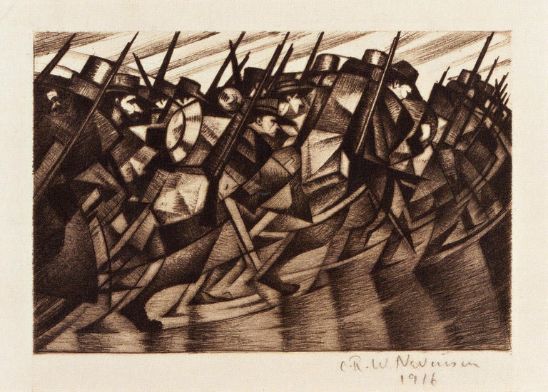 Christopher R. W. Nevinson - Retour aux Trenches - 20ème siècle, pointe ...