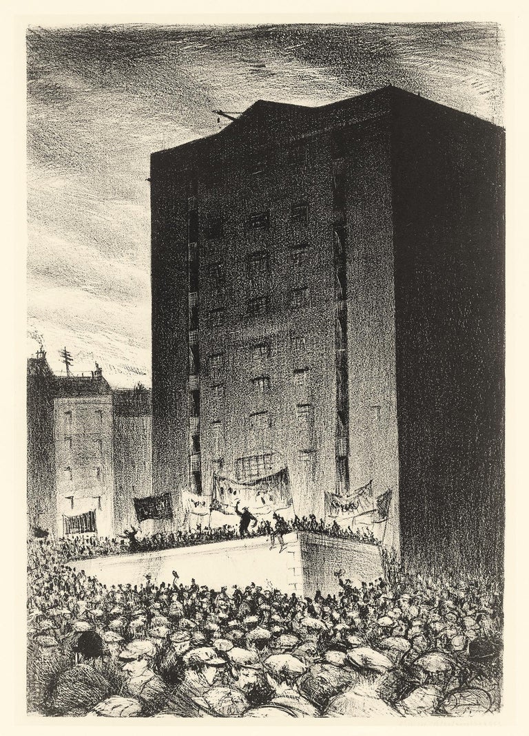 Christopher R. W. Nevinson - The Workers - 20th Century, Lithograph by ...