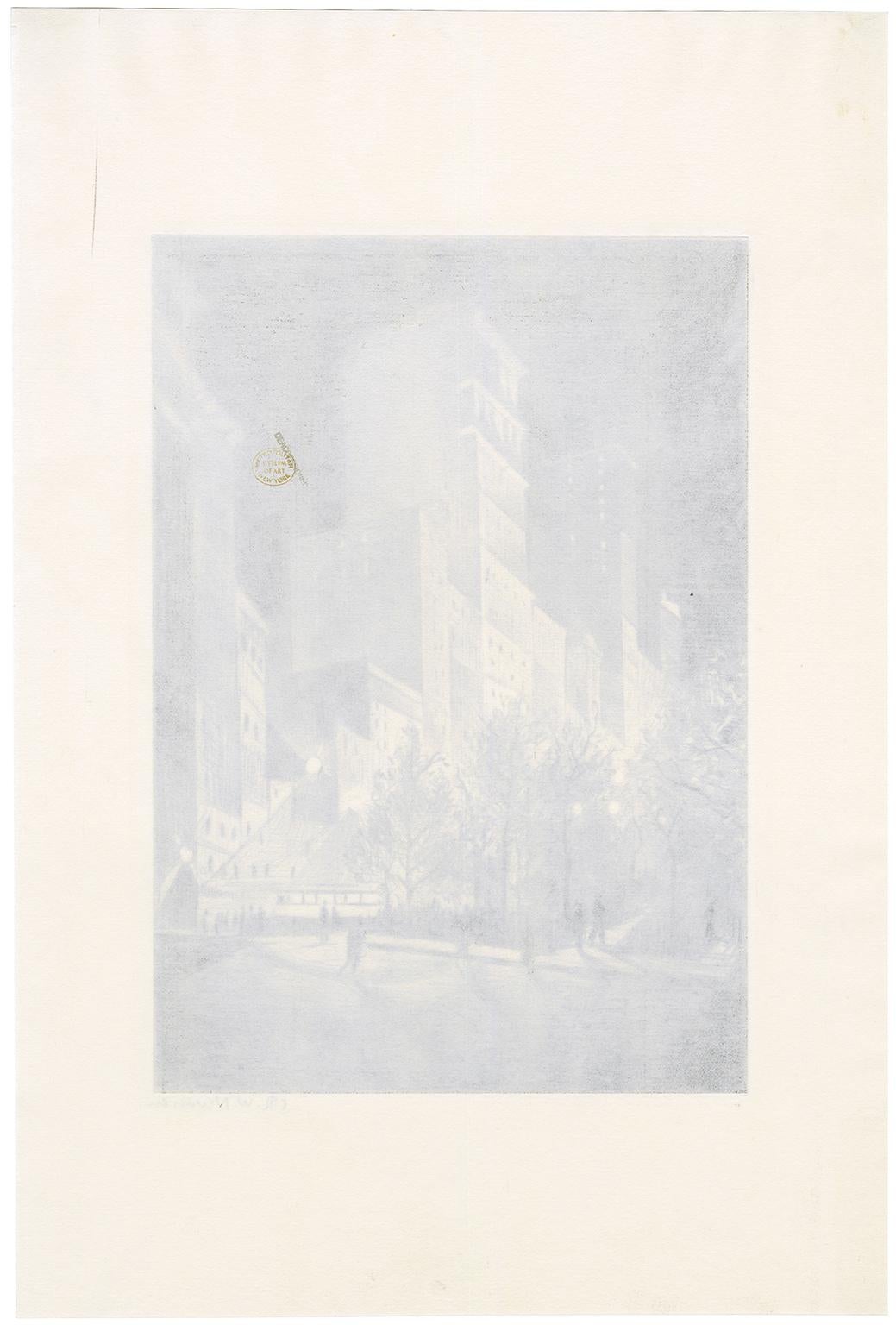 Christopher R. W. Nevinson - 'Three AM: A Corner by Madison Square at ...