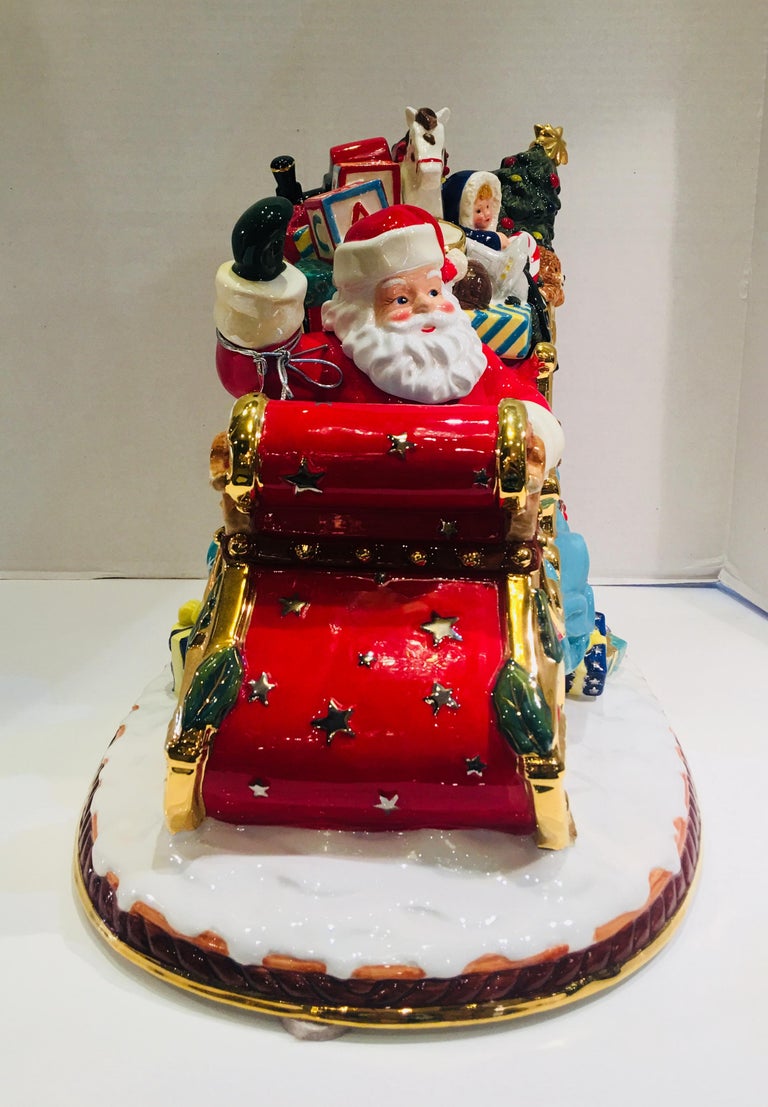 Christopher Radko "Sumptuous Sleighful" Christmas Cookie Jar 20th ...