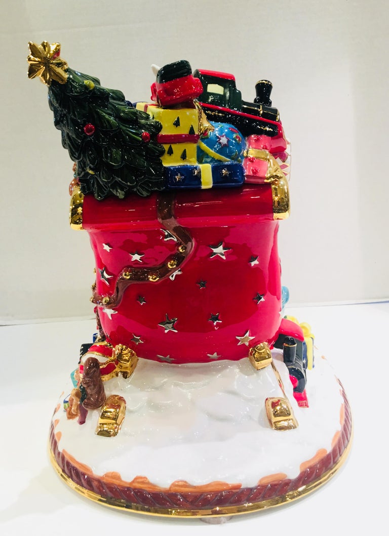 Christopher Radko "Sumptuous Sleighful" Christmas Cookie Jar 20th ...