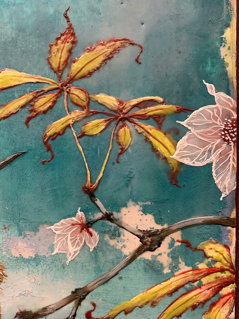 Christopher Reilly - Untitled, Encaustic Hummingbird Painting at 1stDibs