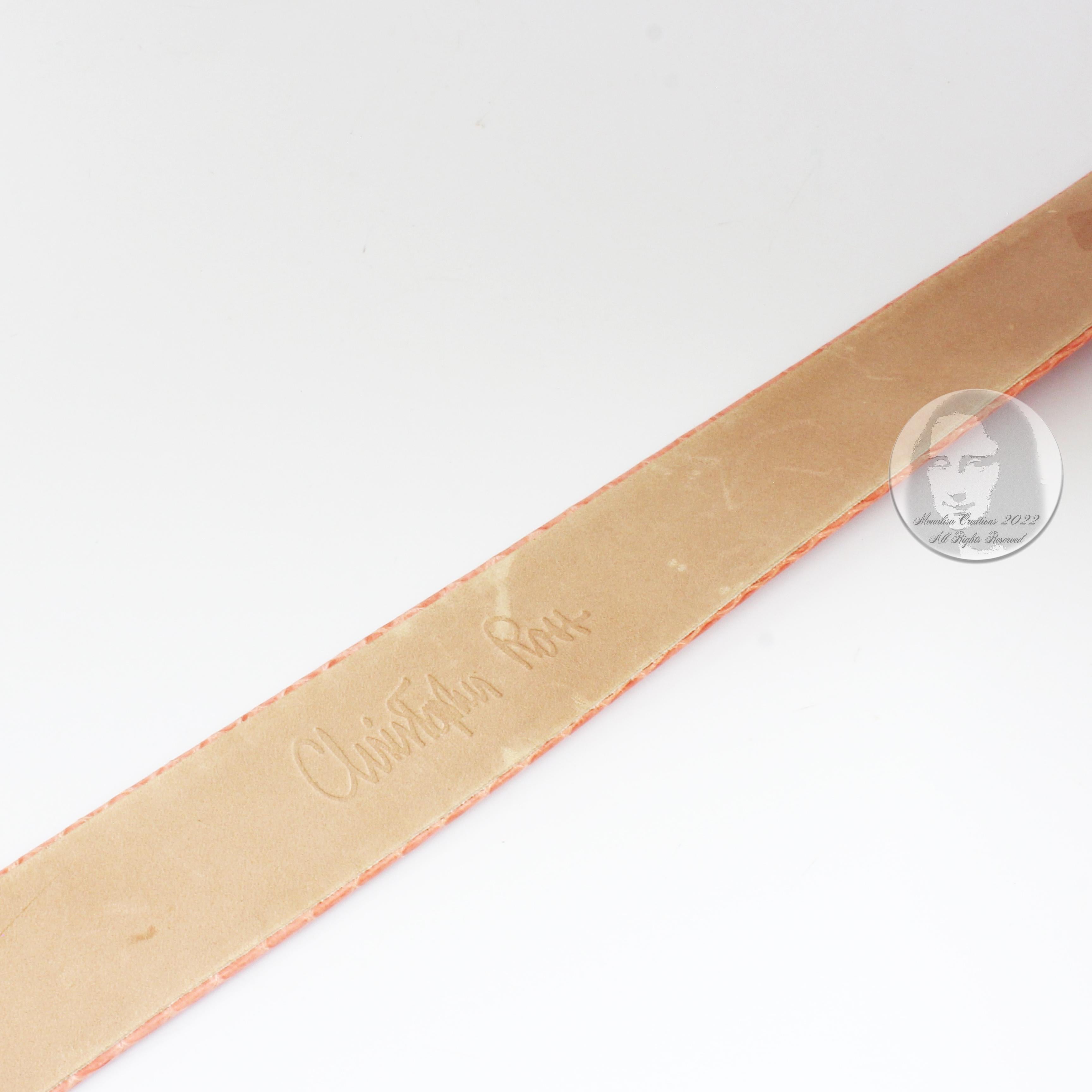 Christopher Ross Butterfly Belt Buckle Massive 8in L with Snakeskin ...