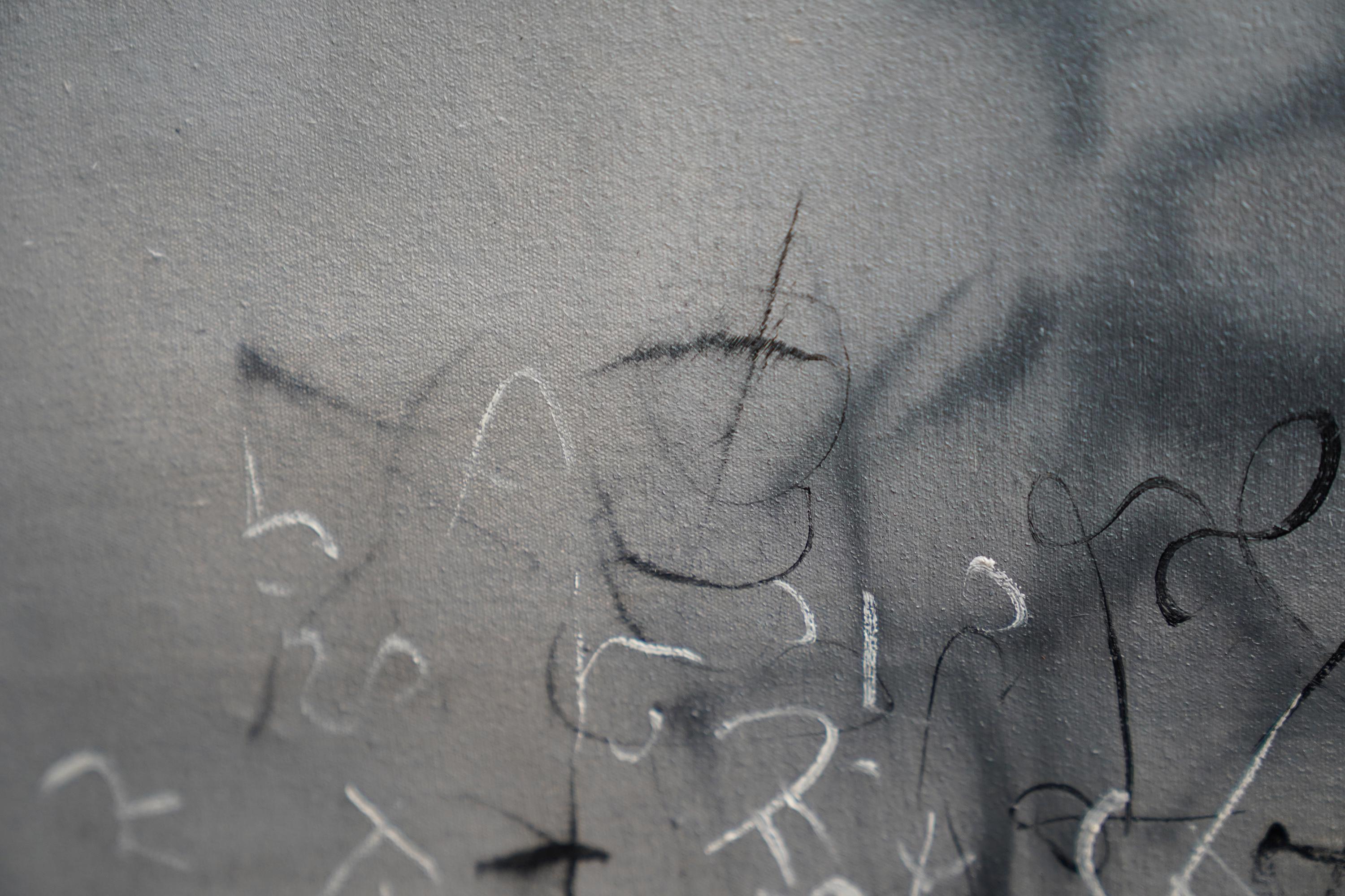 Christopher Sturgess-Lief - Monochrome Abstract 1961 - British Sixties art abstract oil painting ...