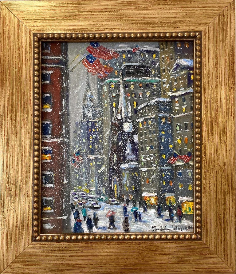 Christopher Willett - "Broadway New York City" Impressionist Winter ...