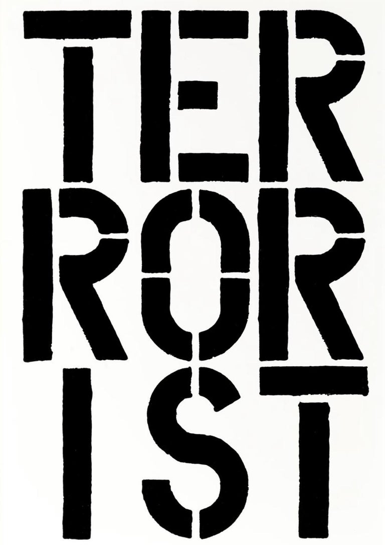 Christopher Wool - "Terrorist" Page from Black Book For Sale at 1stDibs