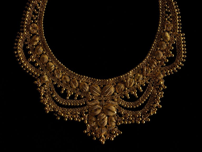 Christos J. Palios - 24k Filigree Necklace (40" x 53") For Sale at 1stDibs