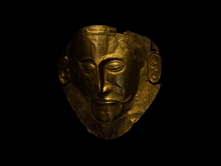 Christos J. Palios - Gold Mask of Agamemnon (23" x 30") For Sale at 1stDibs