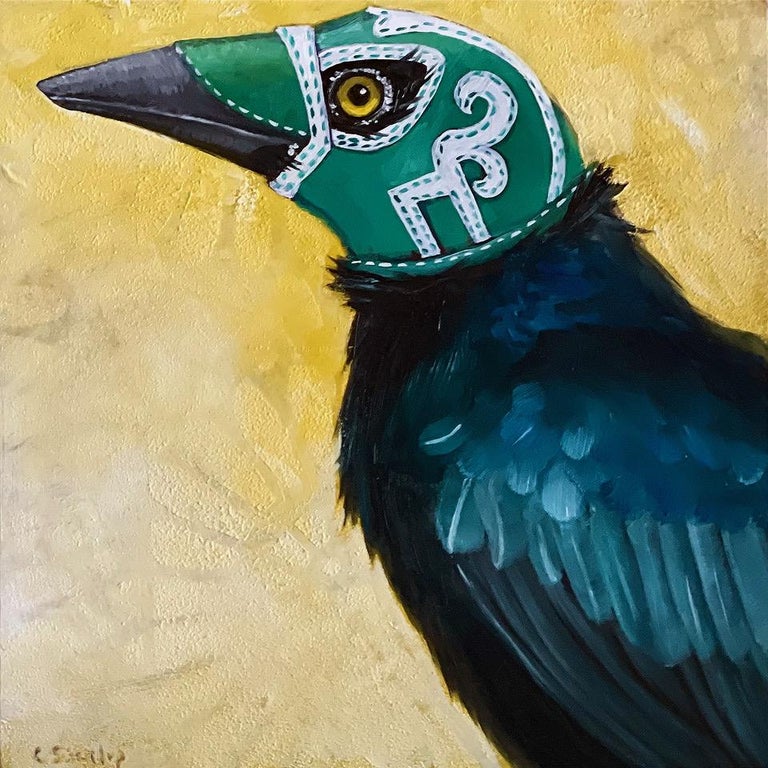 Christy Stallop - "Snack Bandit" Oil Painting For Sale at 1stDibs