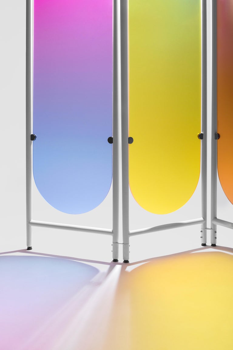 Chroma Contemporary Room Divider in Acrylic and Metal For Sale at 1stDibs