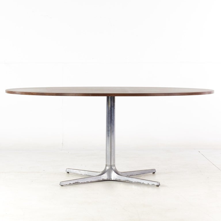 Chromcraft Mid-Century Dining Table with Knoll Style Laminate Top For ...