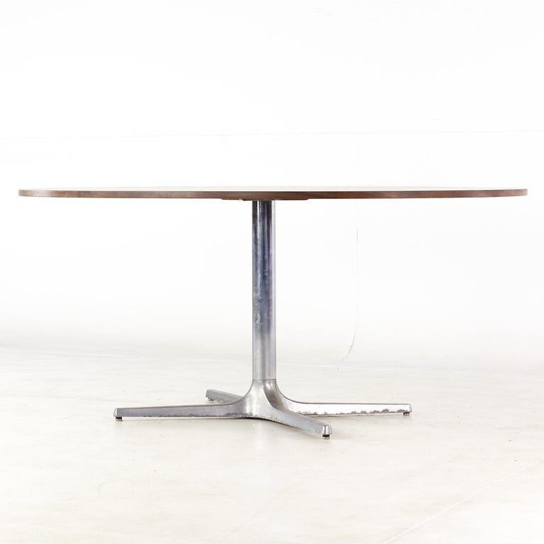 Chromcraft Mid-Century Dining Table with Knoll Style Laminate Top For ...